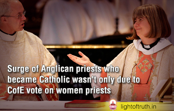 Surge of Anglican priests who became Catholic wasn't only due to CofE ...